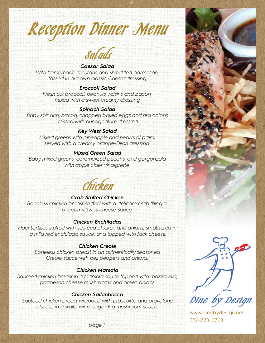 Wedding Etiquette Reception Menu Wedding Etiquette Reception Menu